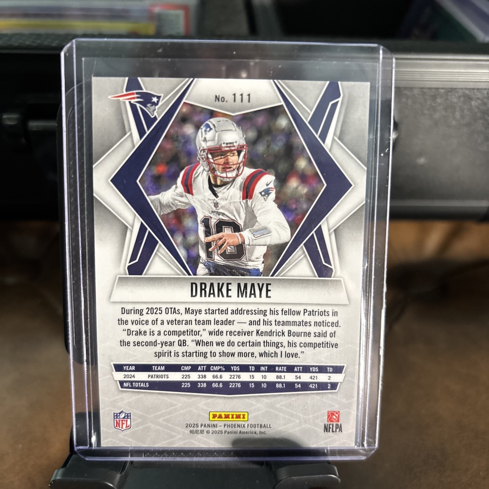 2025 Panini Phoenix - Drake Maye #111 Silver Pyramids