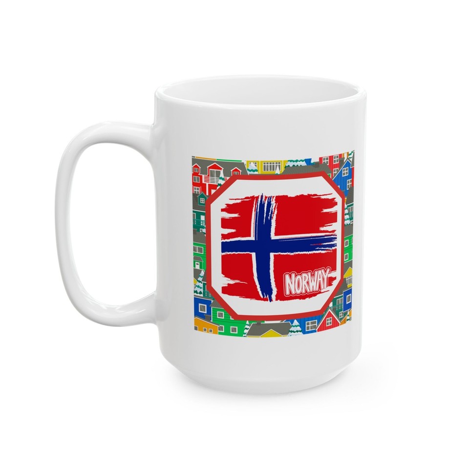 Colorful Norwegian Houses - Ceramic Mug - Norway Coffee Cup | eBay
