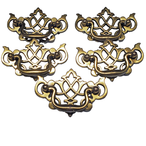 Vintage Brass Drawer Pulls KBC N19352 Lot of 5 with Screws | eBay