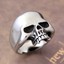 Mens Stainless Steel Jawless Skull Biker Ring Gothic Silver Rocker Band ...