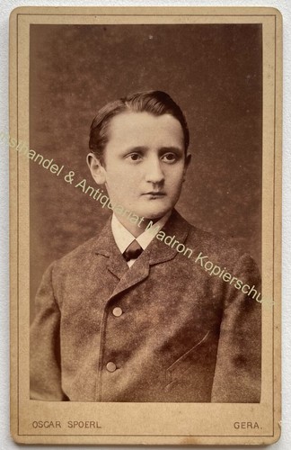 orig. CDV Foto Fotografie Mann Herr Mode um 1890 Gera Spoerl | eBay.de