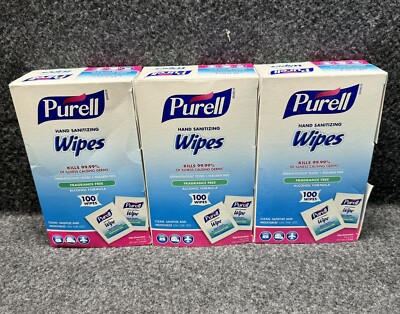 PURELL Individually Wrapped Hand Sanitizer Wipe Packets (100 Count) QTY ...