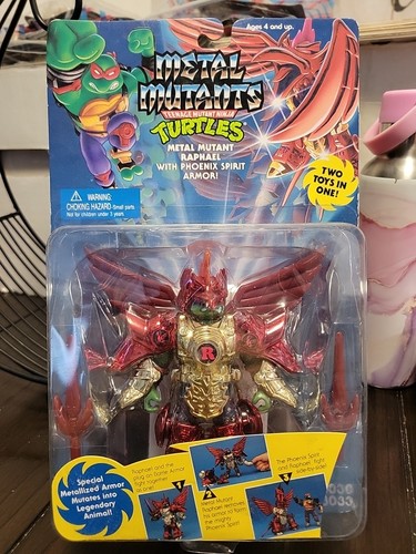 1989 TMNT PLAYMATES METAL MUTANTS RAPHAEL PHOENIX SPIRIT ARMOR MOC ...