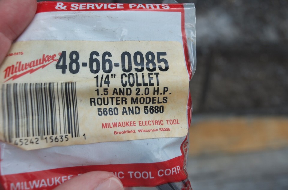 Milwaukee 48-66-0985 1/4 in. Router Collet NEW OLD STOCK | eBay