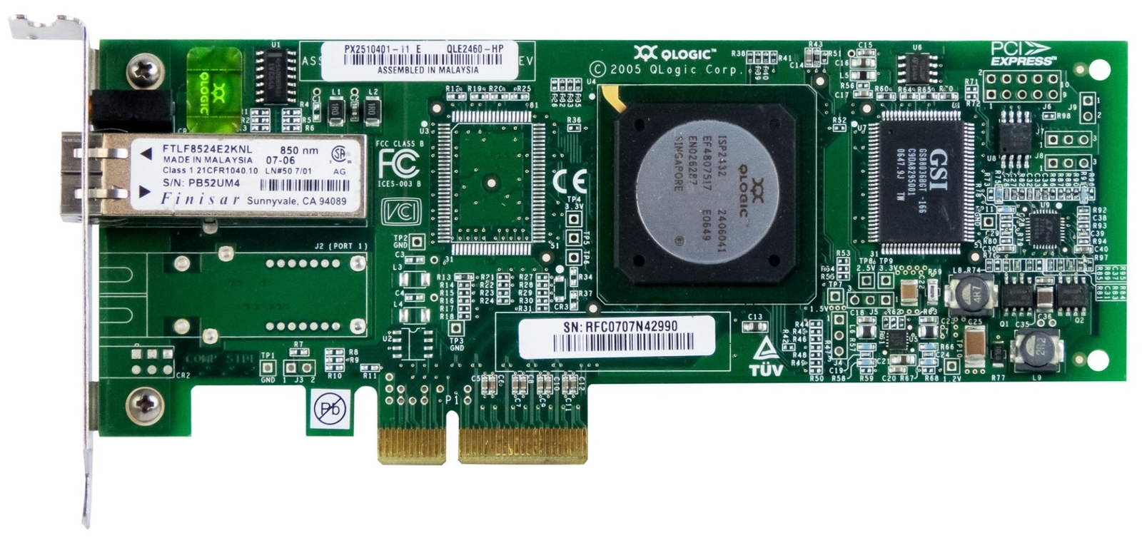 HP QLogic 407620-001 QLE2460 4Gb FC PCI-E Single Port Fibre Channel ...
