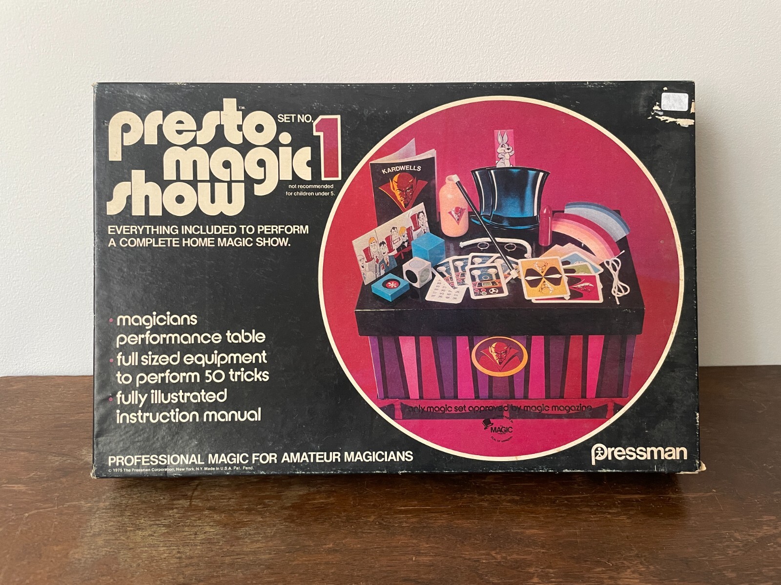 Vintage Presto Magic Show by Pressman, 1975 Performance Table & 50 ...