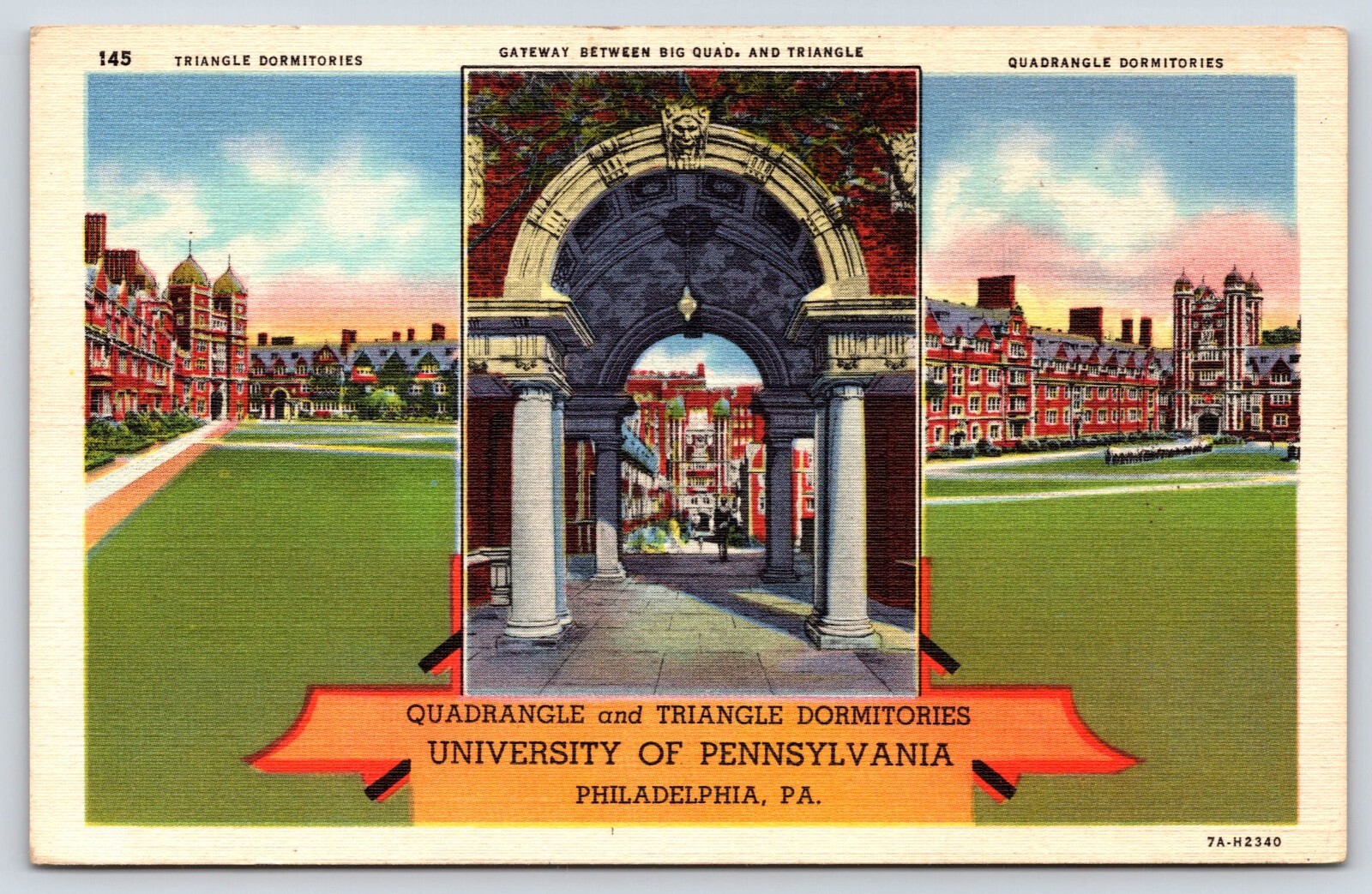 University of Pennsylvania Quadrangle and Triangle Dorm Vintage ...