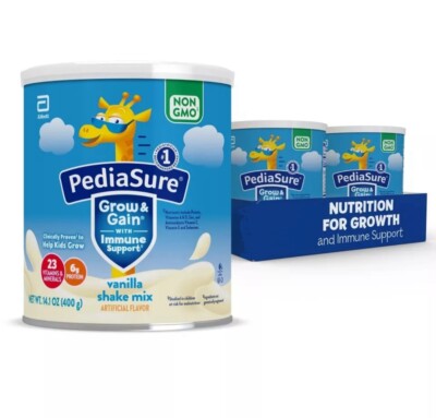 Sealed PediaSure Grow & Gain Shake Mix Powder, Vanilla, 14.1 Ounce (3 ...