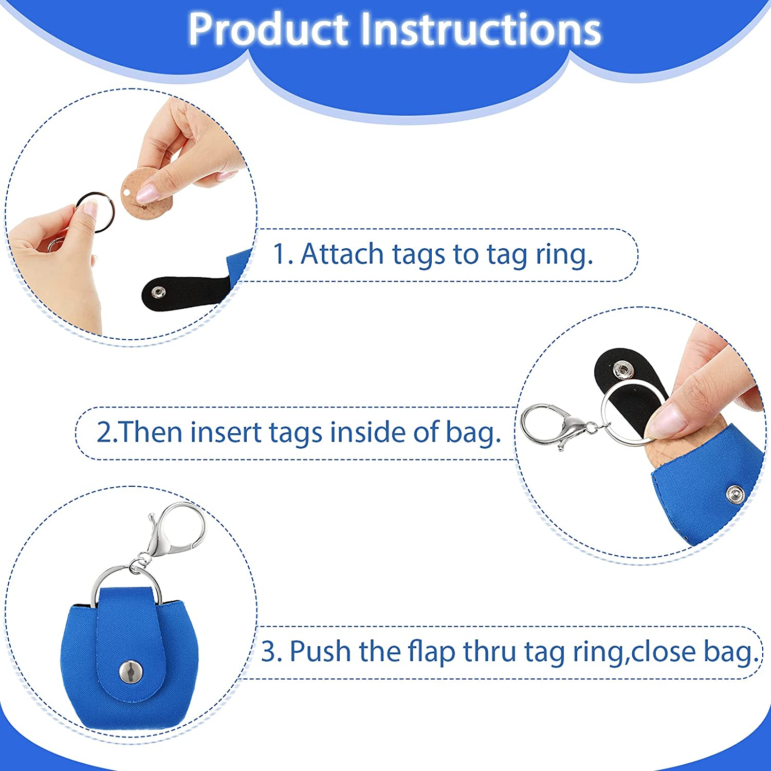 Dog Tag Holder 2 Pieces Pet Dog Tag Silencer Quiet Spot Dog Tag Dog Tag ...