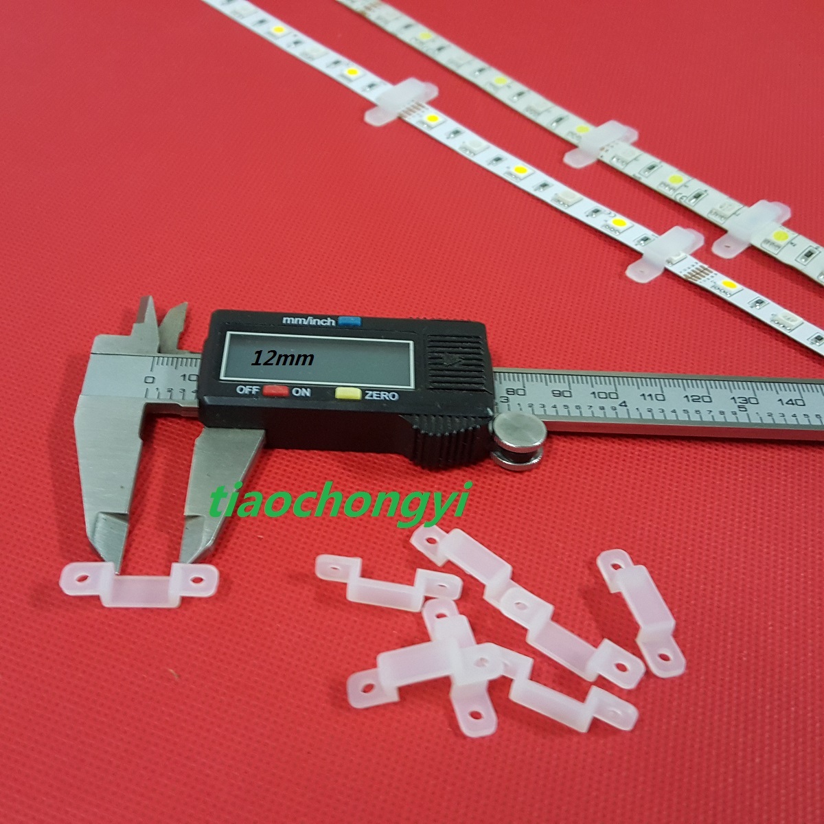 1000PCS 12mm Silicon Clip for Fixing 5630 5050 RGB & Single Color LED ...