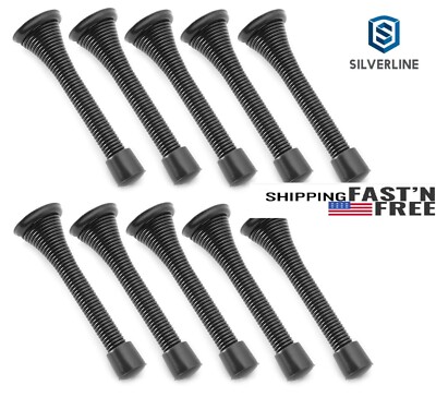 10 Pack Black Door Spring Stopper with Bumper Rubber Tip Stopper | eBay
