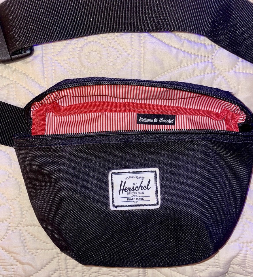 Herschel Supply Company Waist Bag Pack Crossbody Lined 5x9 Black Up To ...