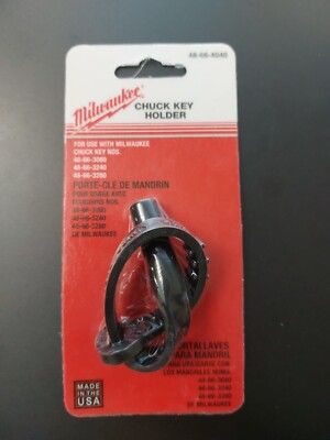 Black MILWAUKEE Chuck Key Holder, Model # 48-66-4040 | eBay