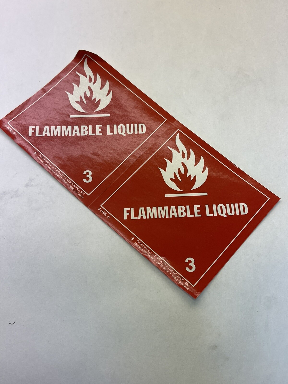 4” x 4" "Flammable 3" Labels, Red 30/package (DEC23) | eBay