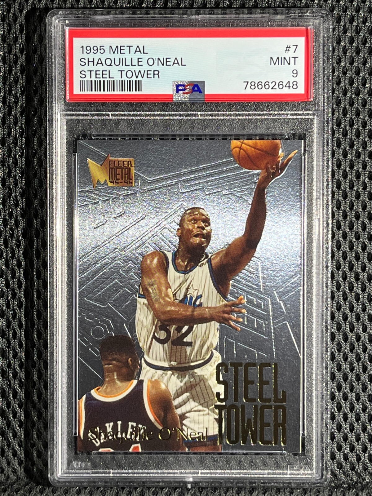 1995 METAL #7 SHAQUILLE O'NEAL STEEL TOWER PSA 9 MINT ORLANDO MAGIC | eBay