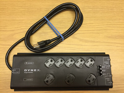Dynex 8 Outlet Surge Protector w/ Satellite Cable & Phone protection | eBay