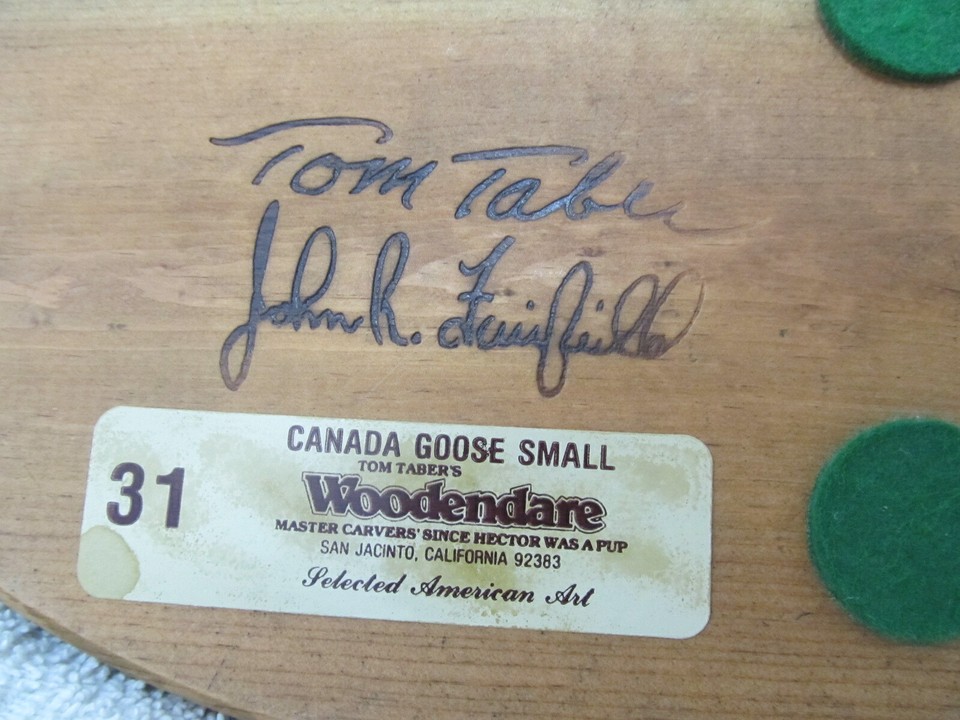 TOM TABER JOHN R FAIRFIELD CANADA GOOSE SMALL 31 - Vintage Wood Art | eBay