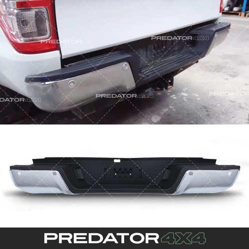 CHROME REAR BUMPER REPLACEMENT WITH SENSOR HOLES FOR FORD RANGER T6 T7 ...