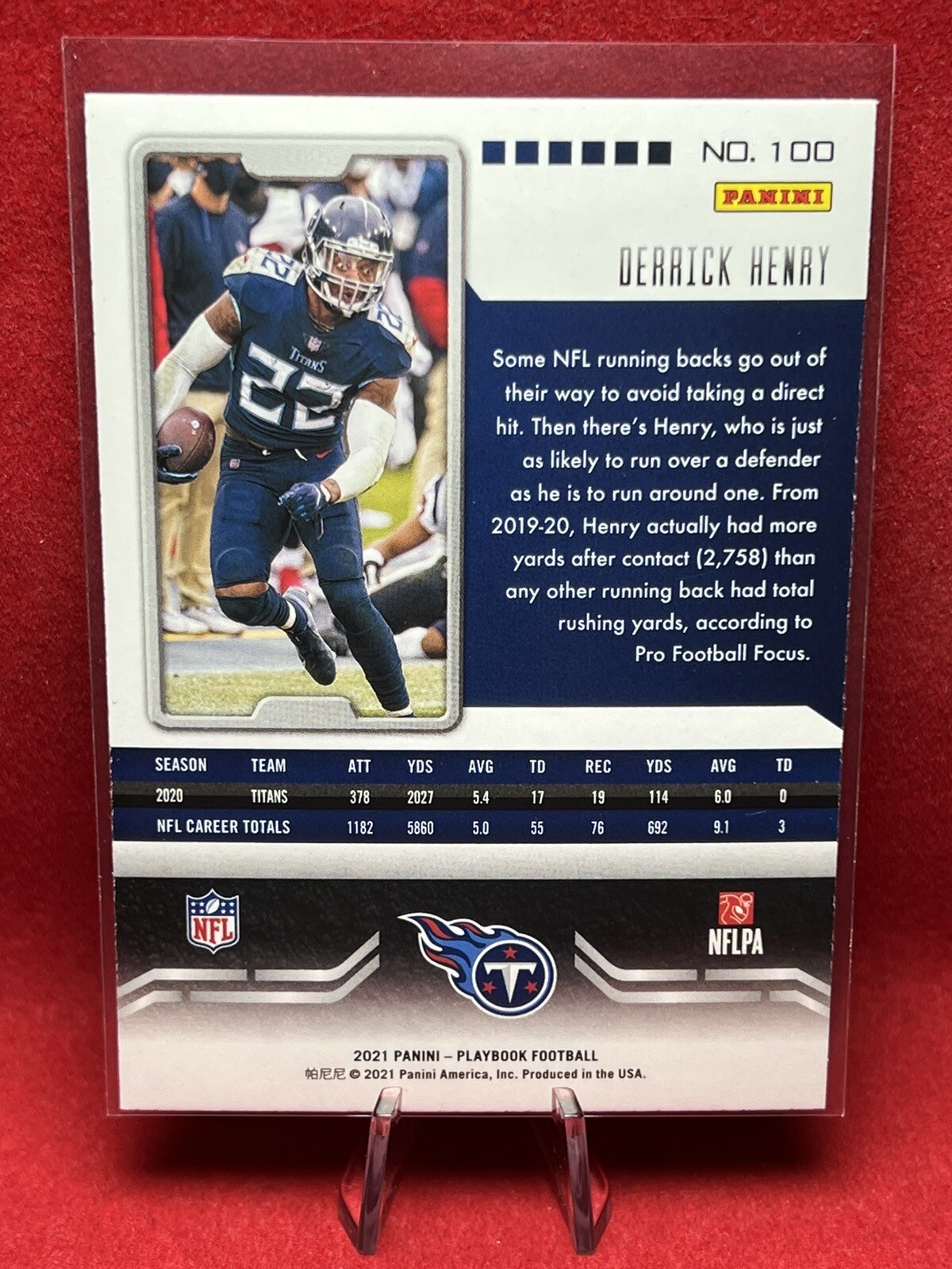 2021 Panini Playbook **Derrick Henry** Card No. 100 - Tennessee Titans ...