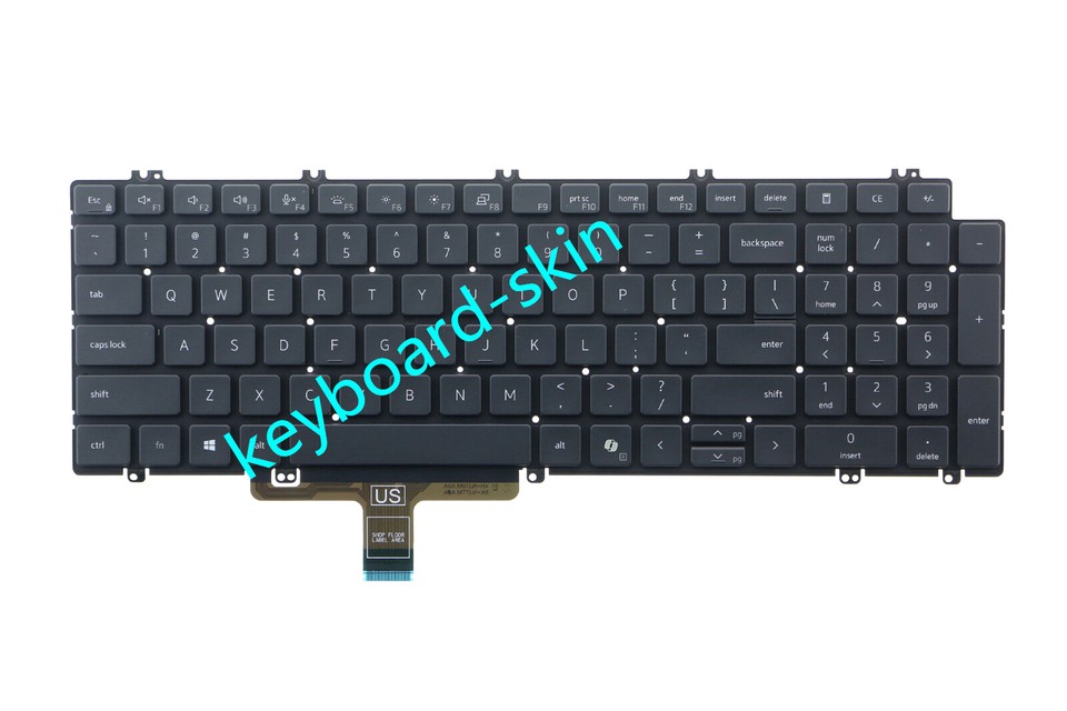 New US Backlit Keyboard for Dell Precision 3590 P127F003,Precision 3591 ...