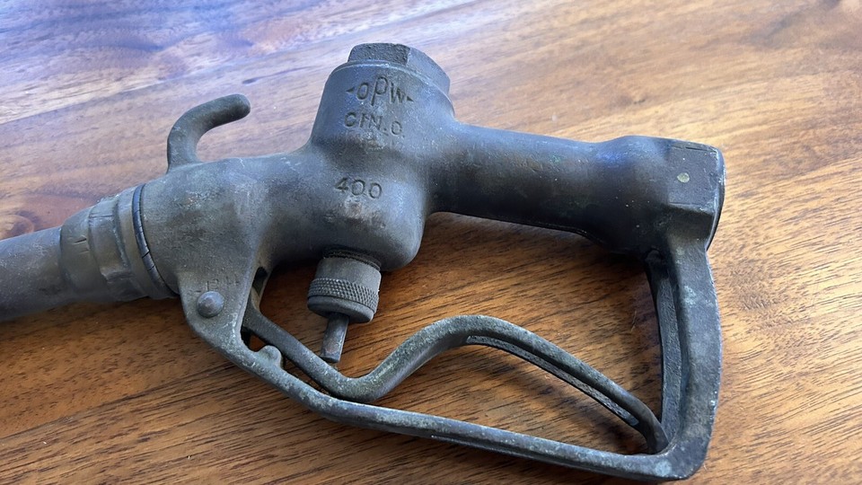 OPW Brass Vintage Gas Pump Handle Nozzle CIN O 400 | eBay
