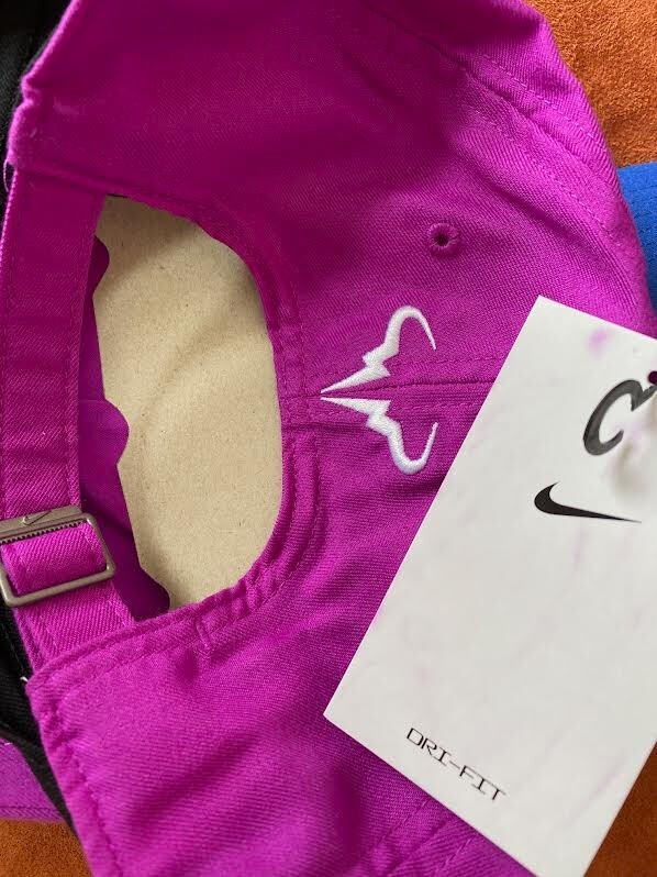 *SALE* NIKE RAFAEL NADAL HAT RAFA CAP PURPLE PINK WHITE Raging Bull ...
