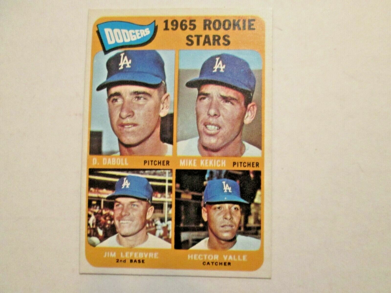 1965 Topps #561 LA Dodgers Rookie Stars Mike Kekich, Jim Lefebvre ...