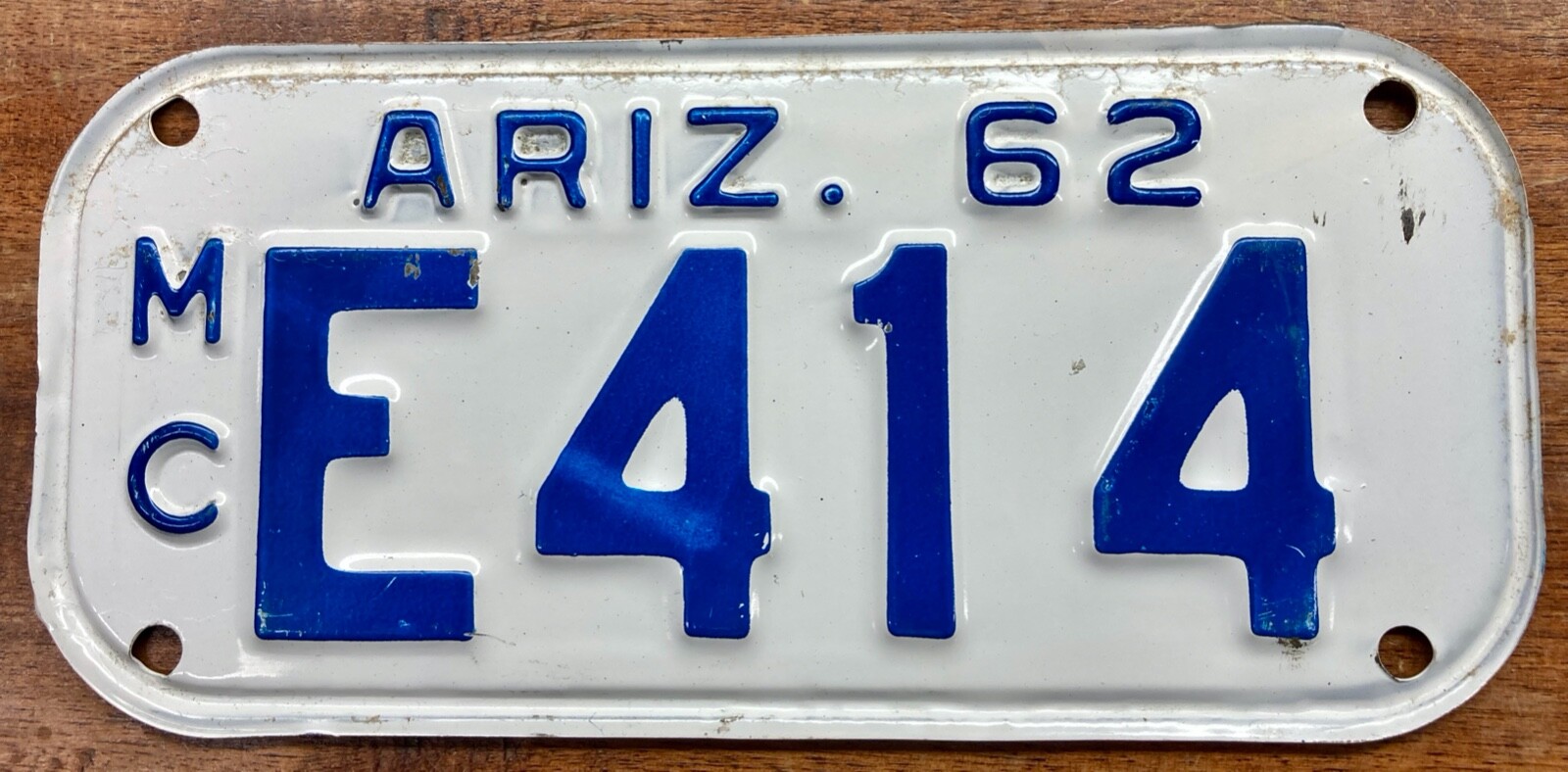 RARE, N.O.S., NEVER USED ORIGINAL 1962 ARIZONA MOTORCYCLE LICENSE PLATE ...