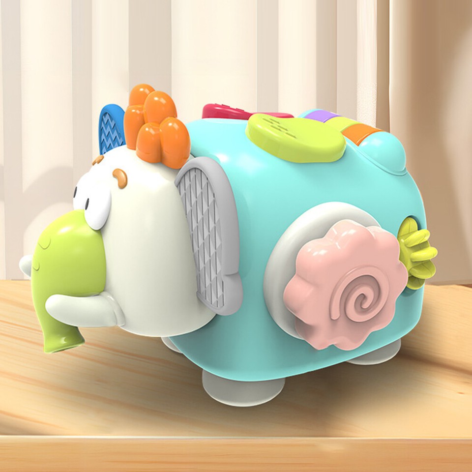 Cute Elephant Baby Activity Cube Montessori Toys Birthday Gifts for Boy ...