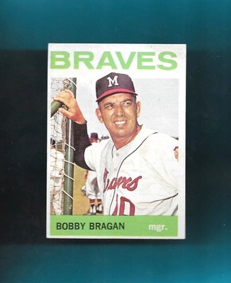 HIGH GRADE! HIGH #! BOBBY BRAGAN MGR-Milwaukee Braves! 1964 Topps # 506 ...