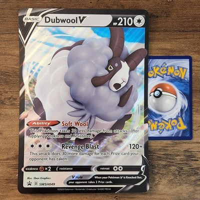 Jumbo Dubwool V SWSH049 NM 2020 Pokemon Champions Path Collection Box ...