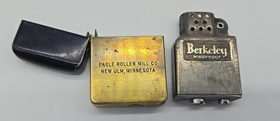 VTG WW2 ERA BERKELEY LIGHTER - BLACK & GOLD / EAGLE ROLLER MILL CO NEW ...