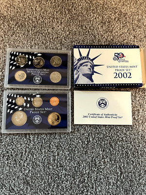 2002 US MINT PROOF SET, with State Quarters 10 COINS, BOX & COA | eBay