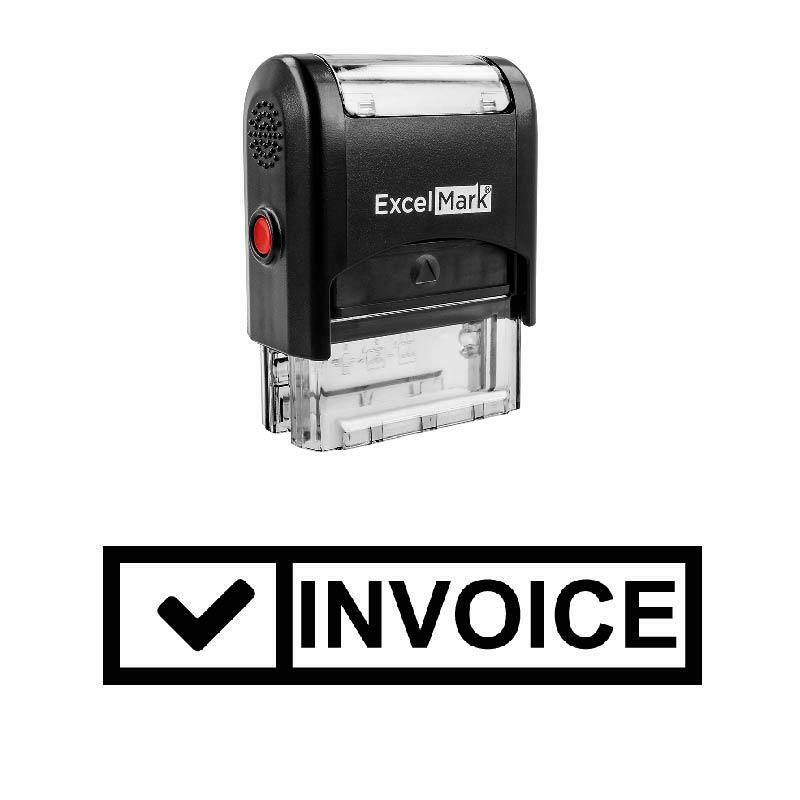 Check Box INVOICE Stamp - Self-Inking / Black | eBay