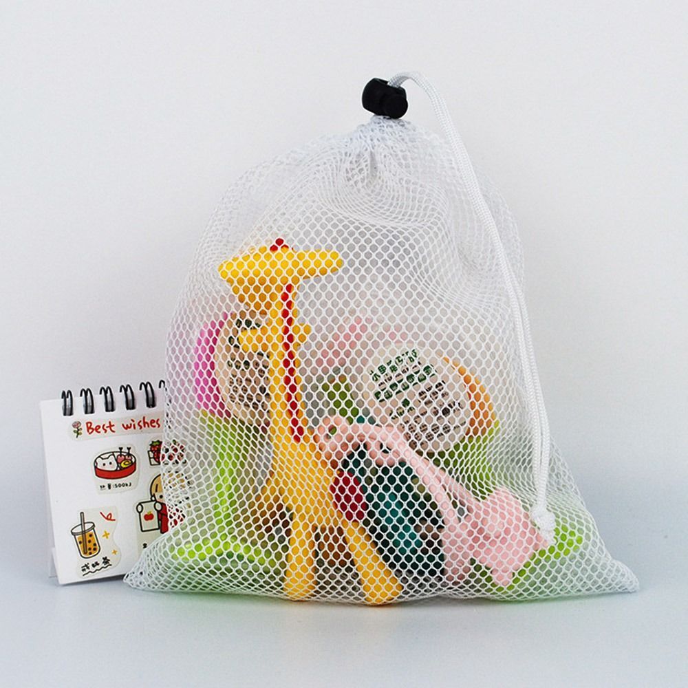 Multi Purpose Nylon Storage Bag Laundry Bag Stuff Sack Mesh Drawstring ...