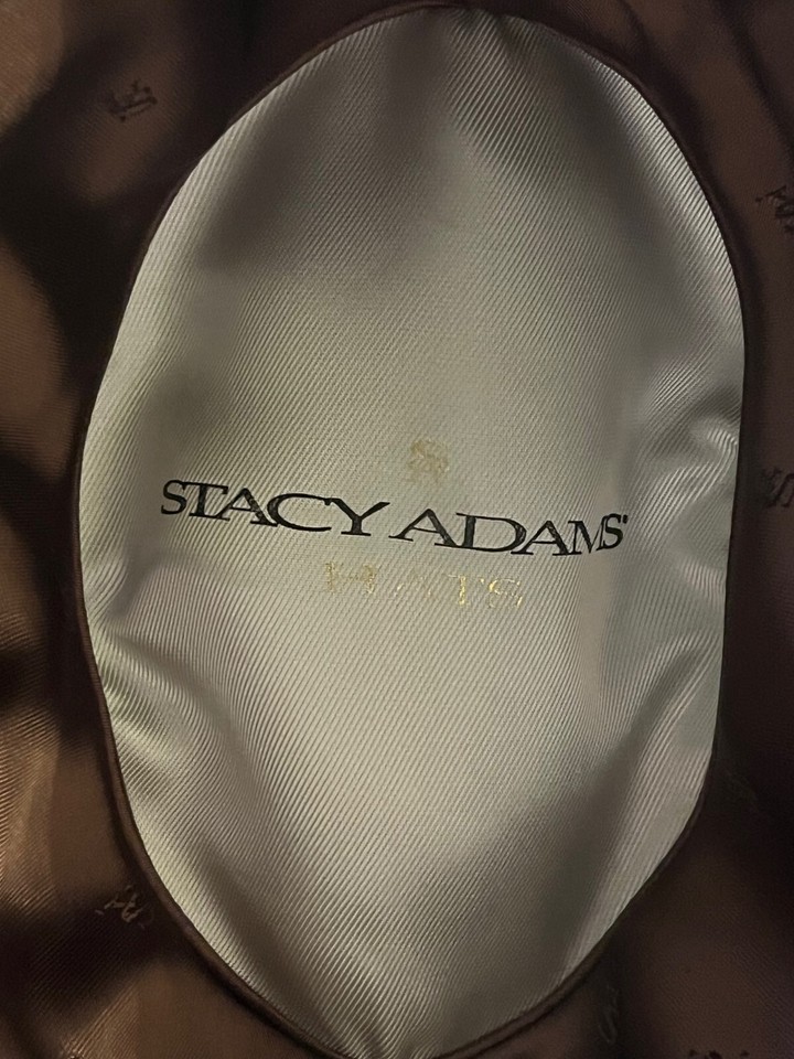 Stacy Adams Wool Felt Homburg Burgundy Fedora Men L Mob Boss Old World ...
