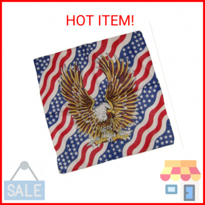 AES Wholesale Lot 3 22"x22" USA American Waving Flag Eagle Bandana | eBay