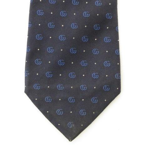 ys03 Gucci Double G Gg Polka Dot Silk Jacquard Tie Regular All Over ...