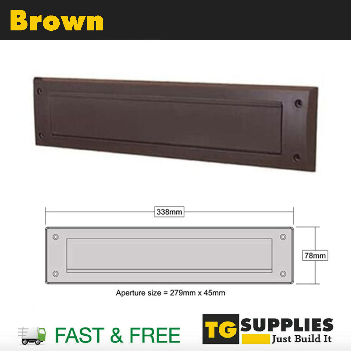 Quality Letter Box Plate Seal Flap Cover PVC Door Internal Draught ...