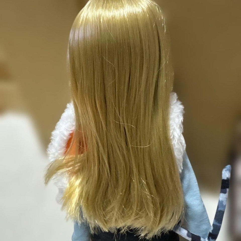 Azone Eren Custom Head for Obitsu 50 Doll Afternoon Gold Kitty Blue ...