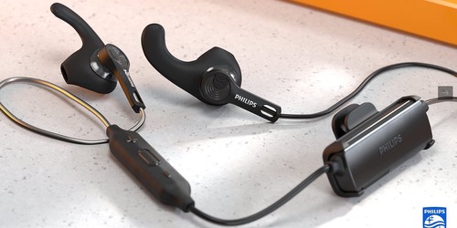 Philips A3206 Wireless Sports Headphones, Detachable Ear Hooks ...
