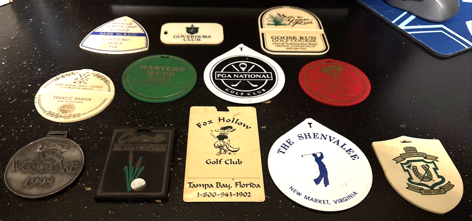 Vintage Golf Luggage Tag Lot (12), Disney, Masters, PGA, Bermuda ...