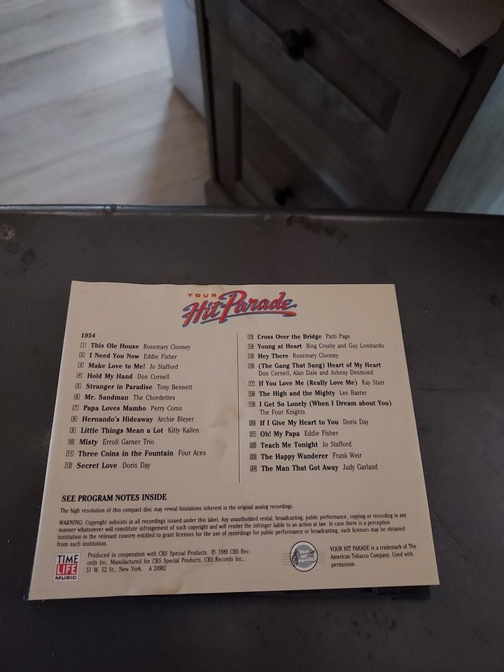 YOUR HIT PARADE CD 1954 | eBay