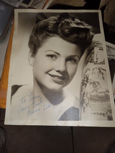 Vintage Anne Baxter Hand Signed Photo 8" x10 " Estate Find inscribed to ...