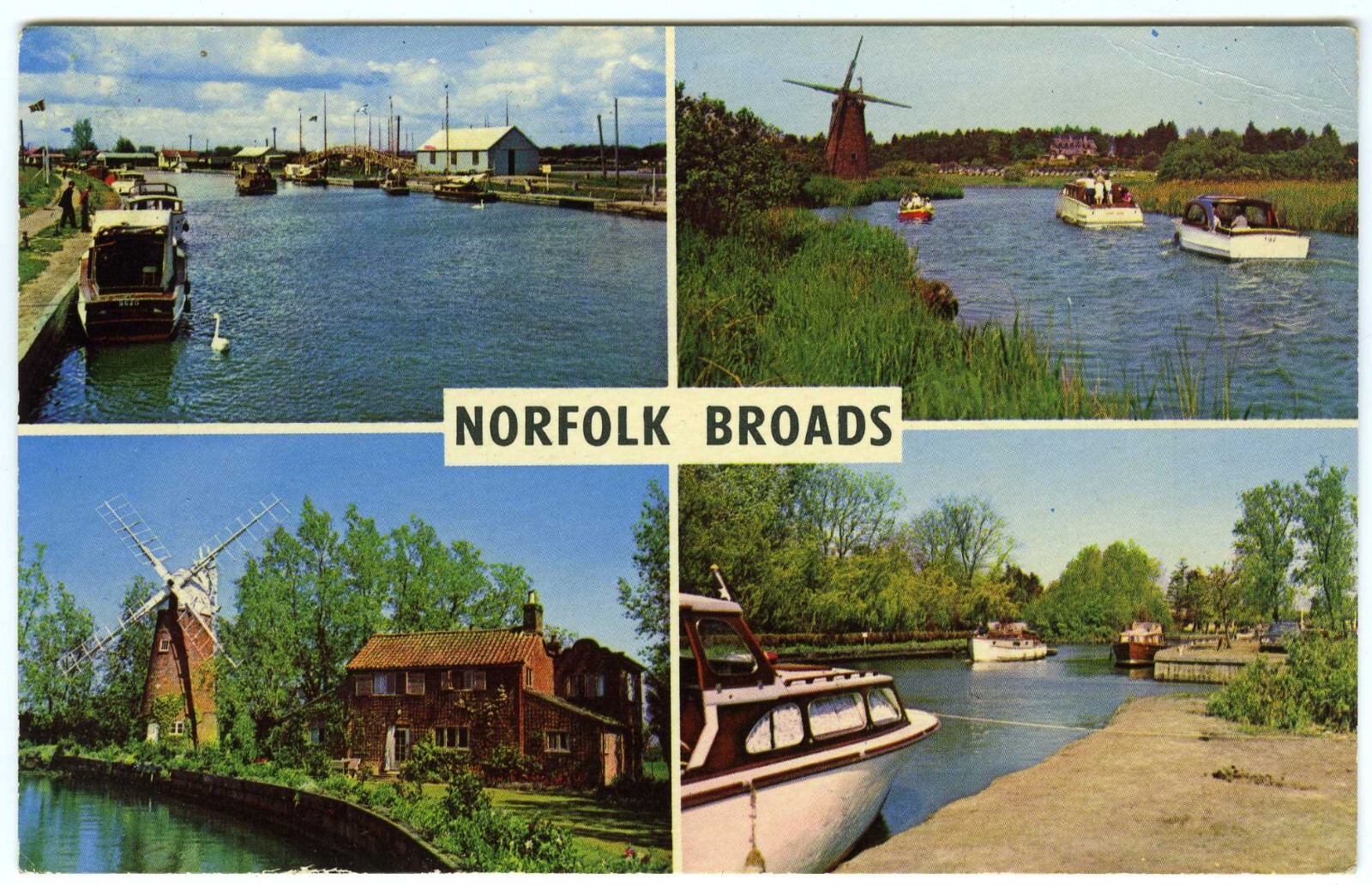 1960s Postcard River Thurne Ant Stalham Staithe Hunsett Norfolk Broads ...