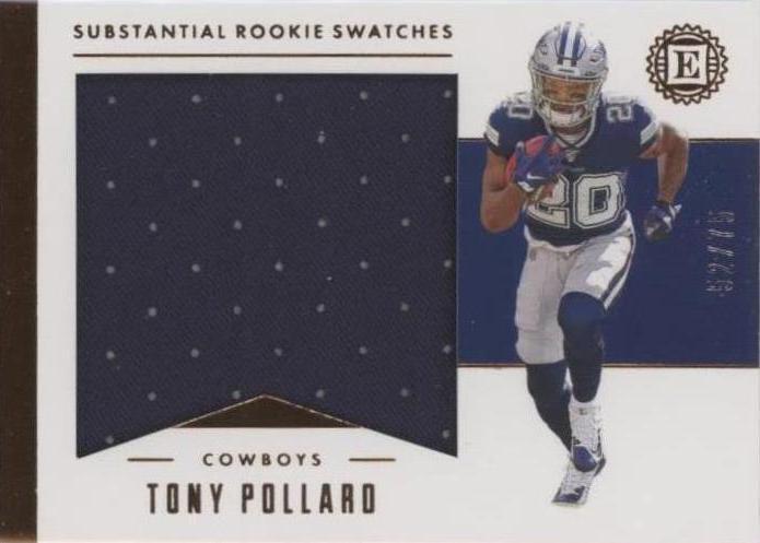 2019 Panini Encased - Substantial Rookie Swatches Tony Pollard #SRS39 ...