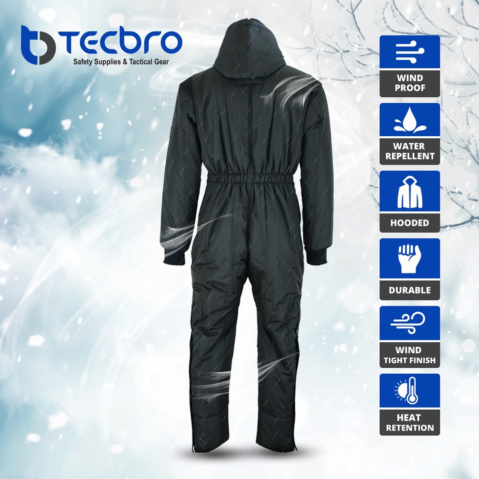 Tecbro Chill Bloc Men's Insulated Coverall Extreme Cold Weather Freezer ...