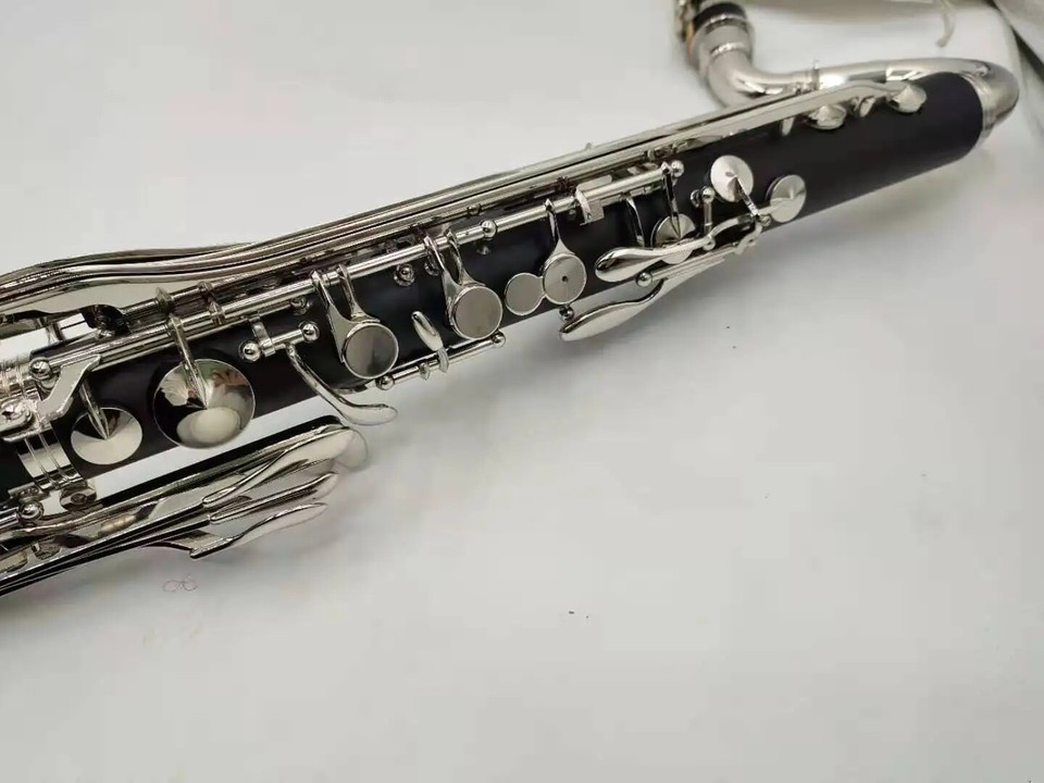 Low C Clarinet Silver Plated Keys Bass Clarinet Instrument with ...