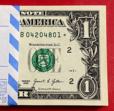 NEW 2021 ⭐️ STAR NOTE $1 DOLLAR BILL ( NEW YORK B ) UNCIRCULATED | eBay
