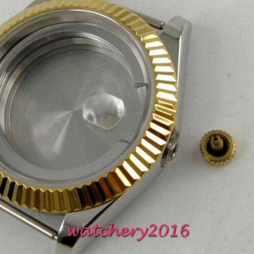 40mm Stainless Steel Watch Case fit ETA 2836 MIYOTA8215 DG2813 Sapphire ...
